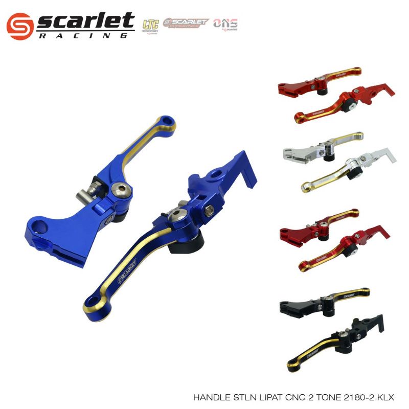 Scarlet Racing - 2 Tone CNC Brake Lever Adjustment Handle CRF KLX 2180 ...