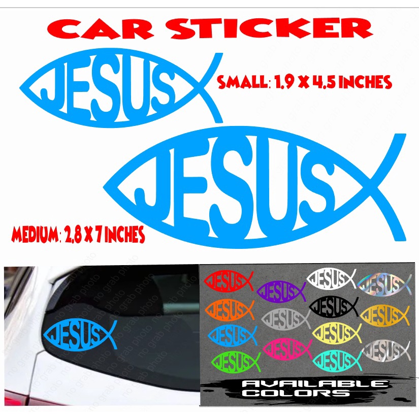 Jesus fish sticker decals for car and motorcycle | Shopee Philippines