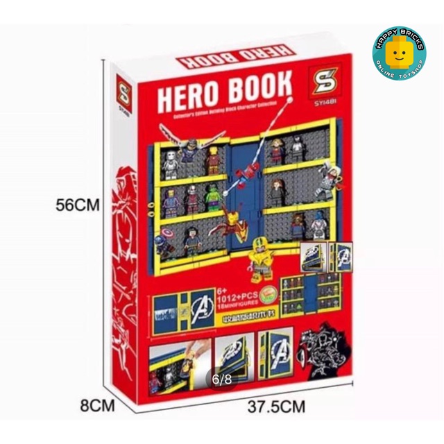 SUPER HEROES BOOK Building Blocks Educational Toy with 18 Figures ...