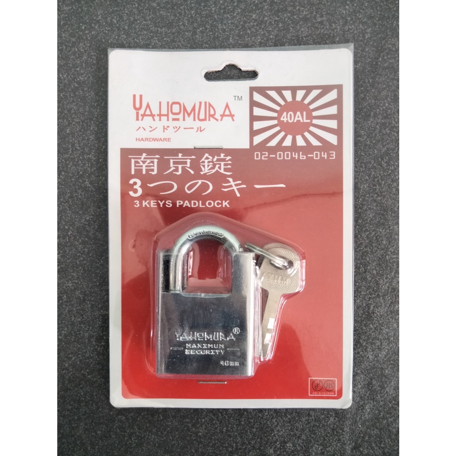 Jacket Padlock 40mm, 50mm, 60mm YAHOMURA/KODAI | Shopee Philippines