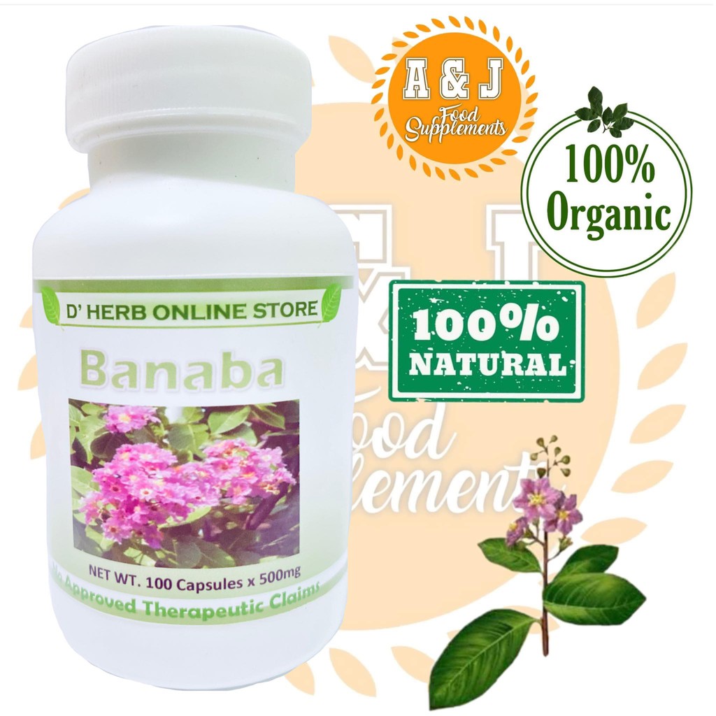 Banaba Rich in Magnesium and Zinc (100 Capsules) 500mg | Shopee Philippines