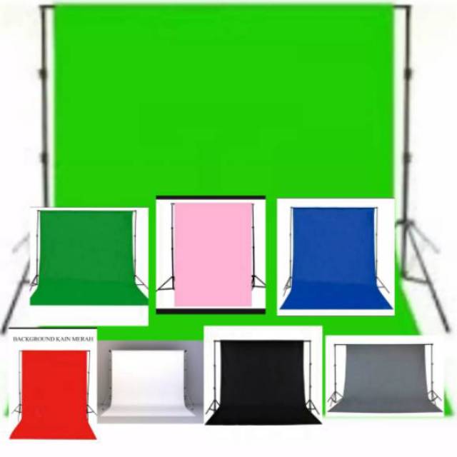 LAYAR BACKGROUND GREEN SCREEN 100 GSM 1 meter video BACKGROUND SCREEN ...