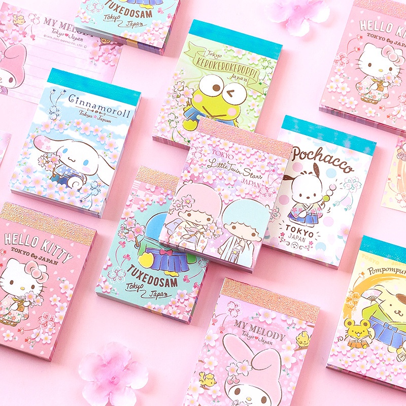 Sanrio Convenient Note Cherry Blossom Season Series Melody Pad Big Ear ...