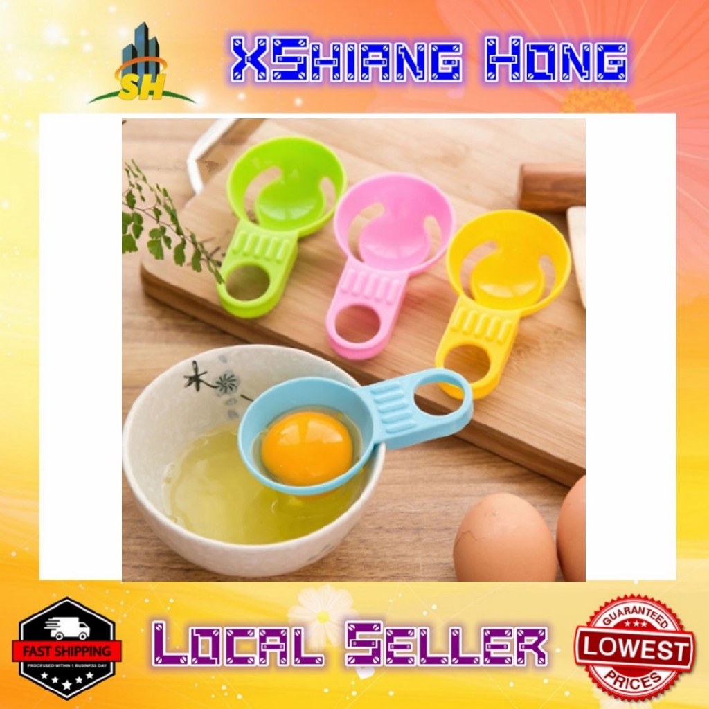 White Yolk Egg Separator Filter Sieve Divider Holder Kitchen Tool ...