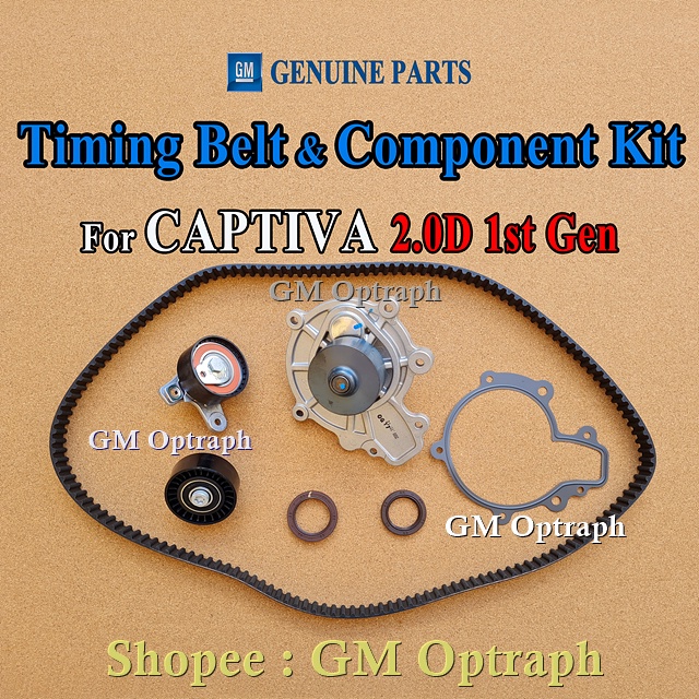 [ 100% Original ] CAPTIVA Timing belt Tensioner Water Pump oil seal ...