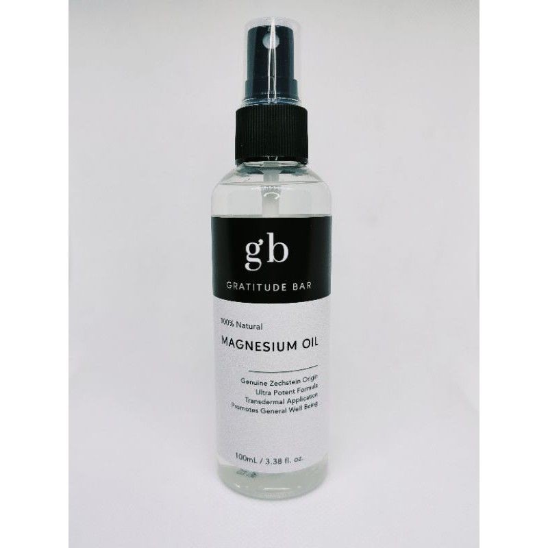 Transdermal Magnesium Oil by Gratitude Bar, 100% Natural Topical Grade ...