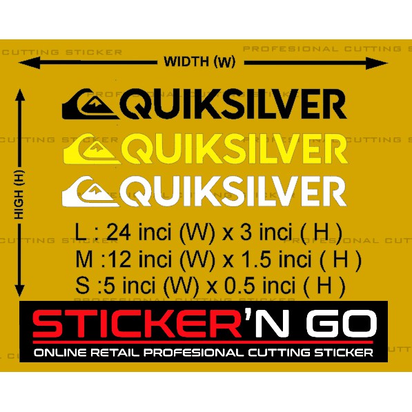 STICKER CUTTING CUSTOM QUICKSILVER DESIGN | Shopee Philippines