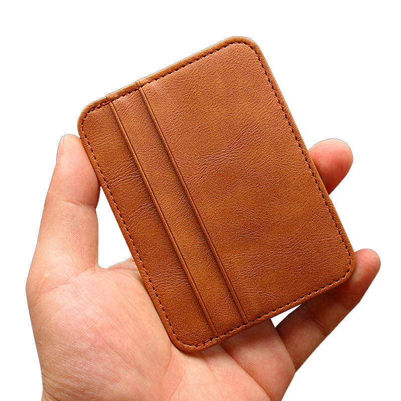 Anti RFID PU Leather Card Holder Men Thin Bank Credit Card Protection ...
