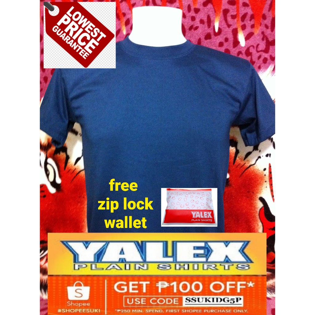 Yalex Plain Tshirt Navy Blue Roundneck - adult only ( XS to 5XL ...