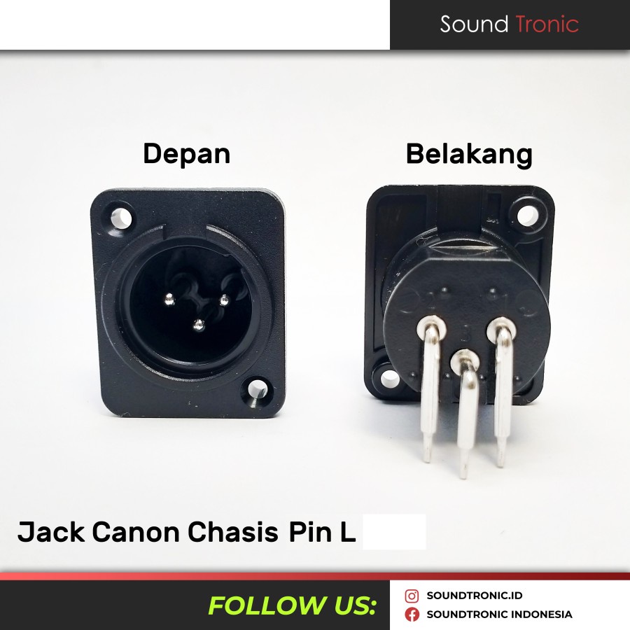 Canon XLR Male Pin L PVC Chassis Jack - Black (100pcs) 3247 | Shopee ...