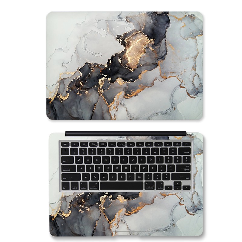 Marble laptop skin vinyl two sides laptop skin for 11/12/13/14/15/17 ...