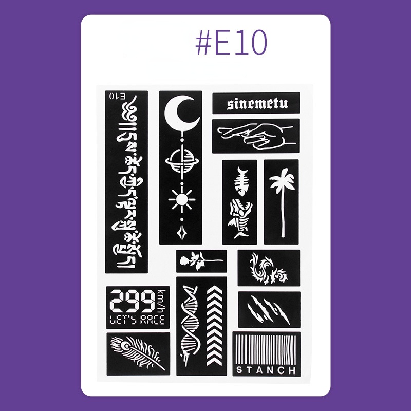[MSD]Tattoo Template Stickers Temporary Henna Tattoo Cream Waterproof ...