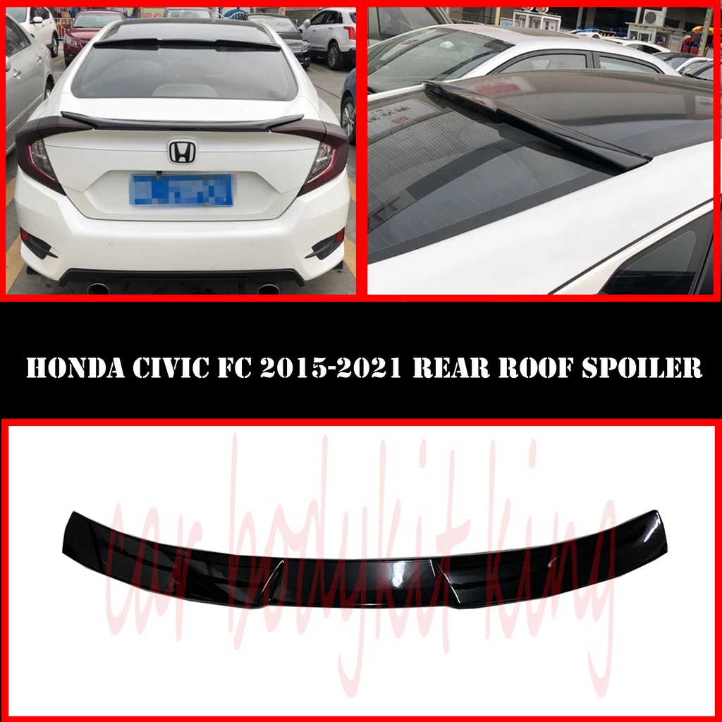 HONDA CIVIC FC FK7 2015-2021 V2 STYLE REAR ROOF SPOILER GLASS SPOILER ...