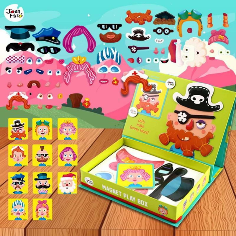 [READY STOCK] JOAN MIRO -CRAZY FACES MAGNET PLAY BOX | Shopee Philippines