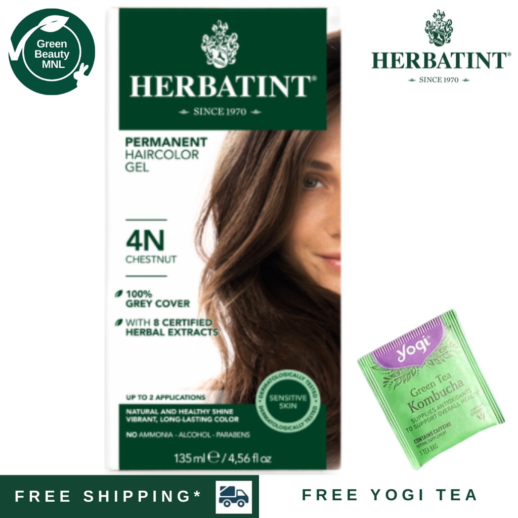 Herbatint 4N CHESTNUT Vegan Permanent Hair Color Gel 170ml | Shopee ...