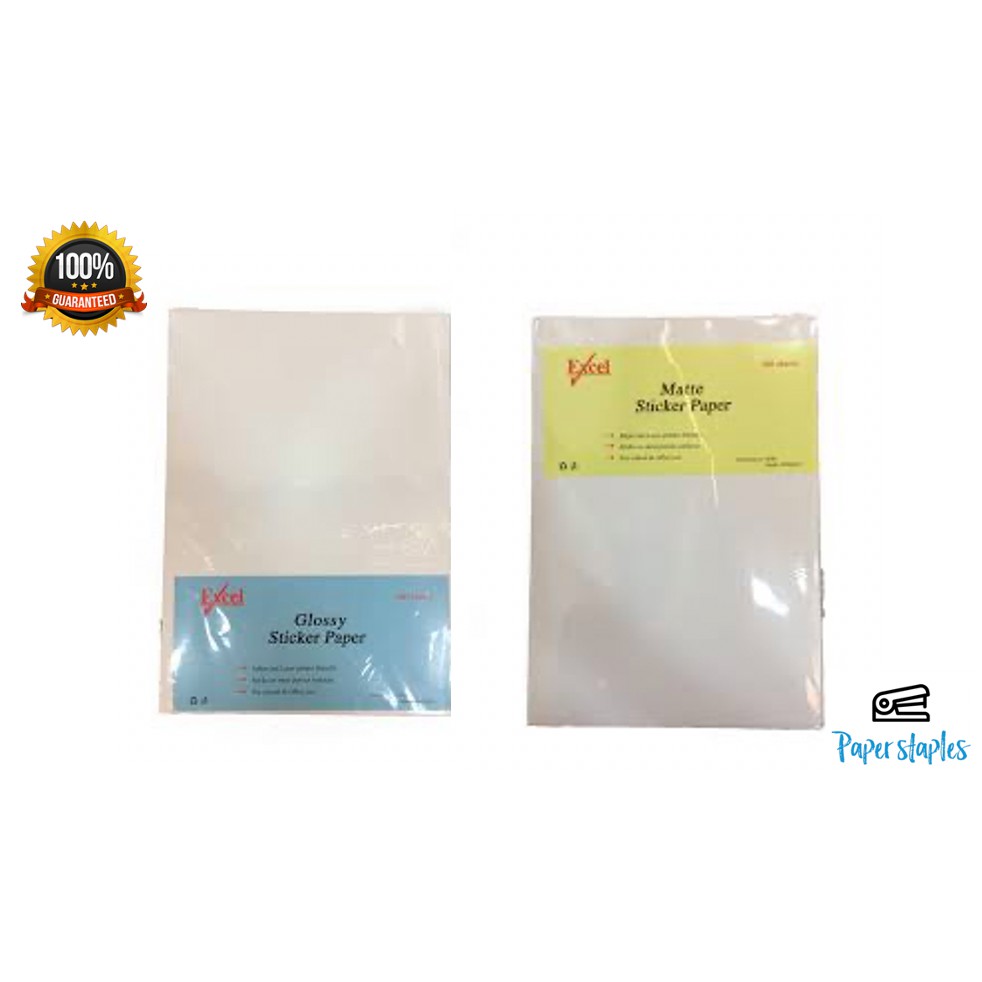 Excel sticker paper (matte, glossy) | Shopee Philippines