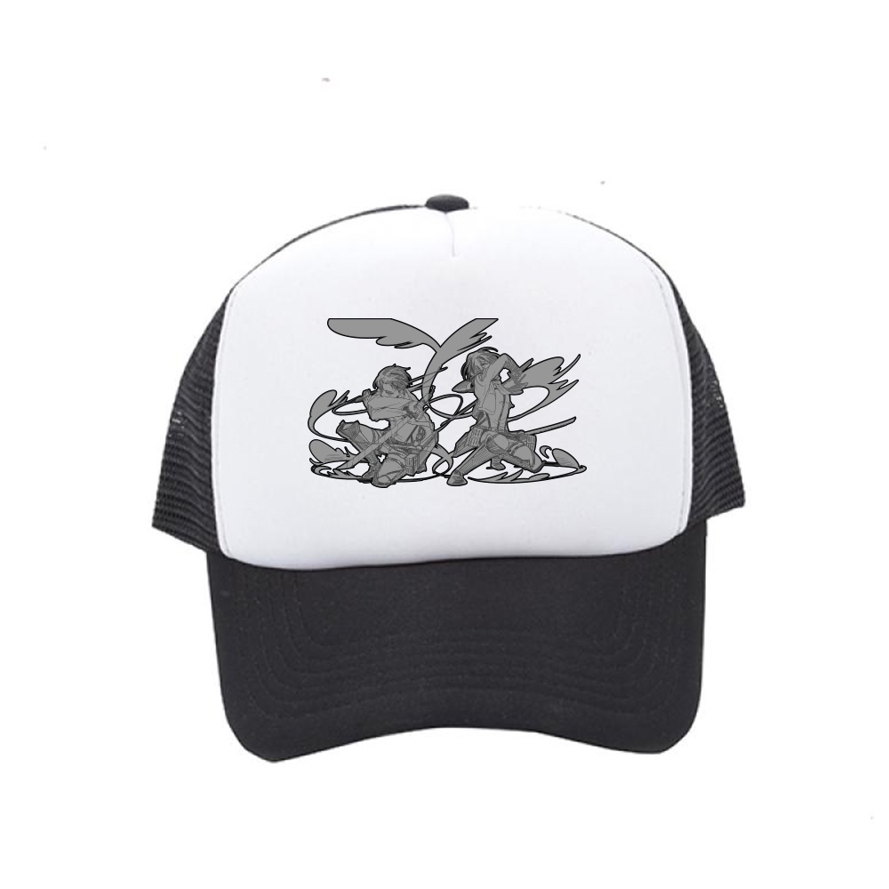 SNK Attack on titan Levi Mikasa Anime Trucker Hat | Shopee Philippines
