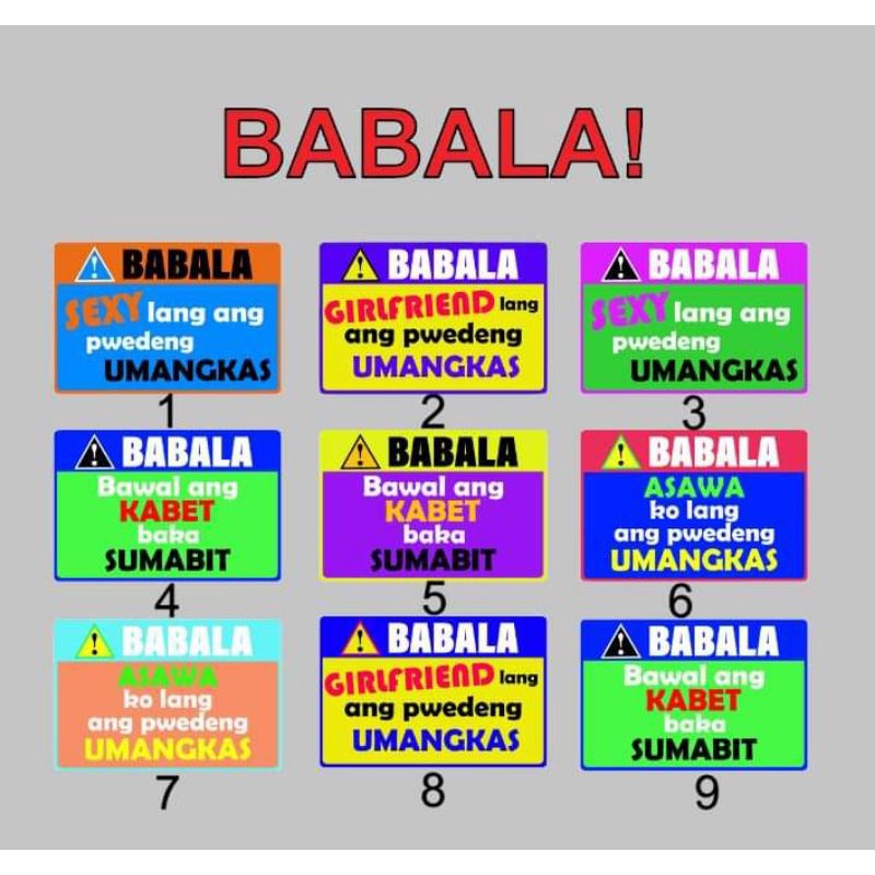 Motorcycle Babala laminted sticker - actual product display | Shopee ...