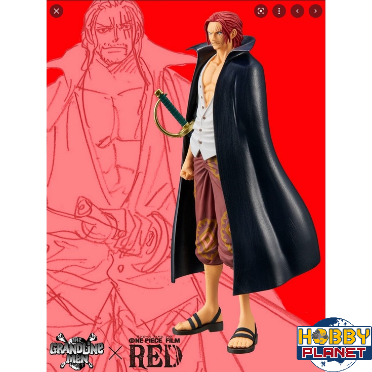 Banpresto One Piece DXF The Grandline Men Vol.2 Shanks Figure | Shopee Philippines