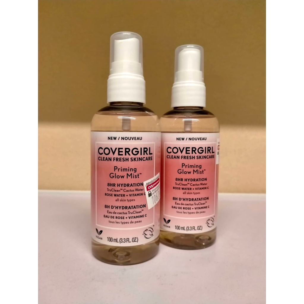 Covergirl Clean Fresh Skincare Priming Glow Mist, 3.3 oz (100mL ...