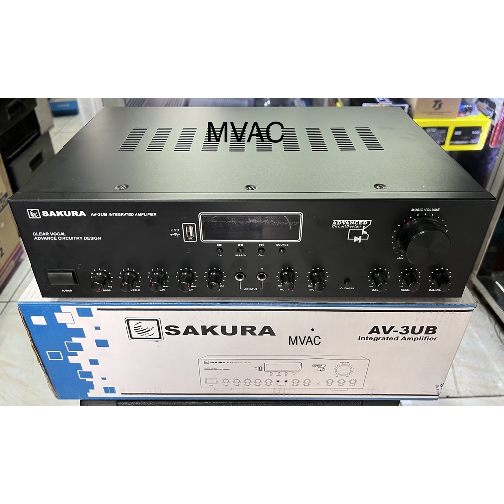 Sakura AV-3UB Professional Videoke Amplifier ( 400 Watts x 2 ) | Shopee Philippines
