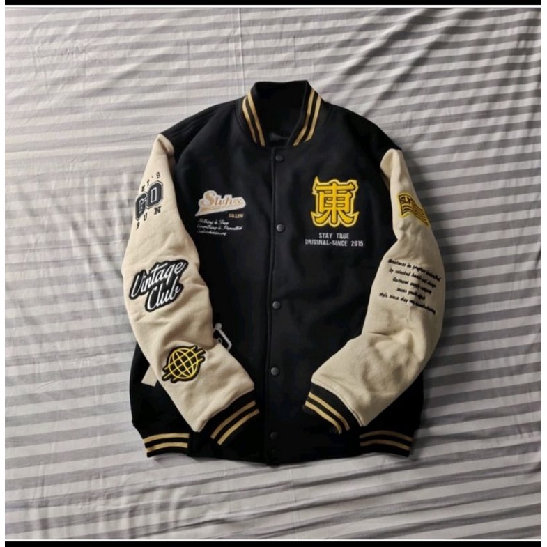 (THICK Material) Full Embroidered Varsity Baseball Jacket for Men ...