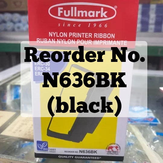 Fullmark MGK Nylon Ribbon Cashier POS N636PE N636BK for Epson ERC-30 ...