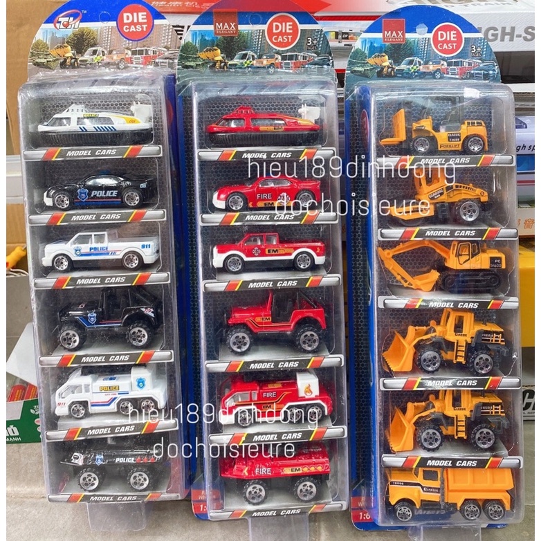 Set of 5 iron cars with 6 themes, scale 1:64 (real photos) (random ...