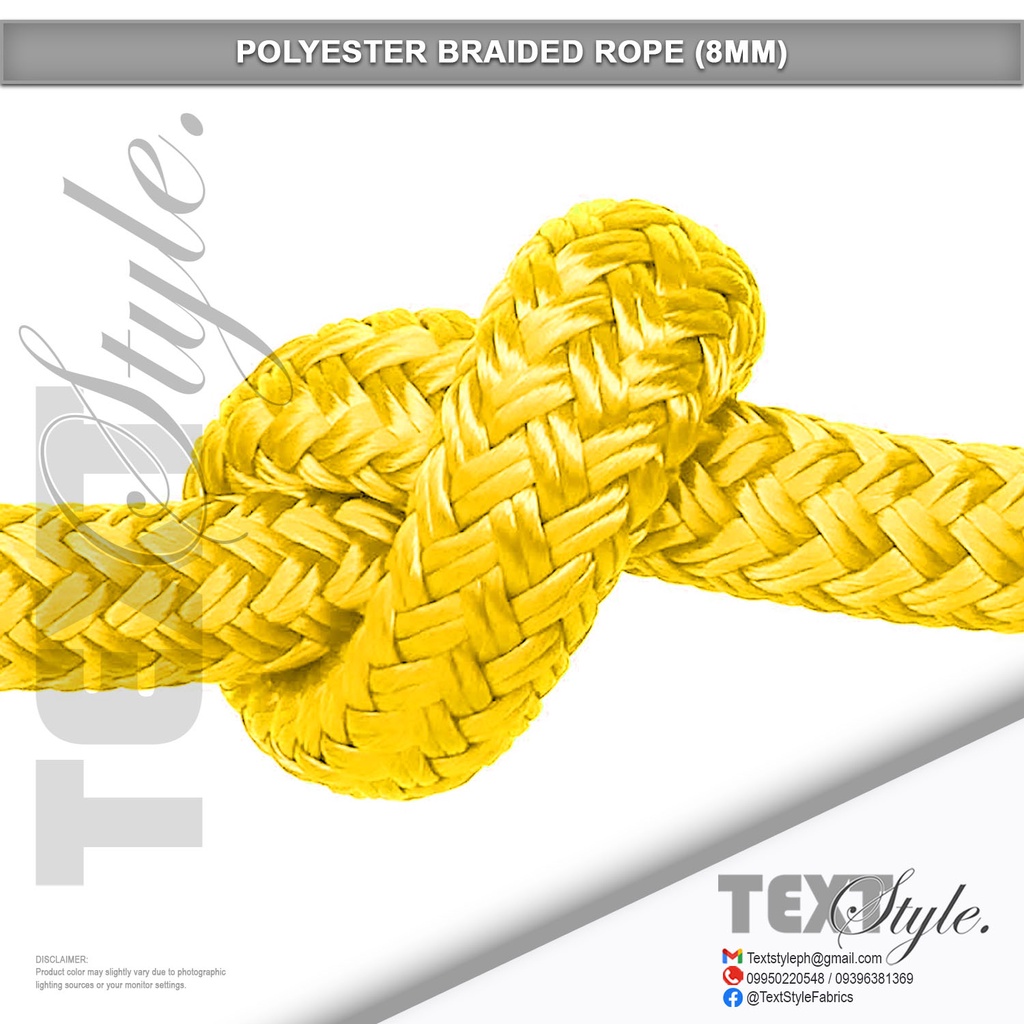 Textstyle Polyester Braided Rope (8mm) for Bags, Draw String Bags ...