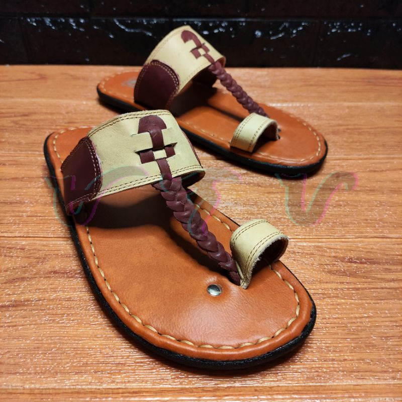 PJV Men's Leather Sandals (Tirintas Cream) | Shopee Philippines