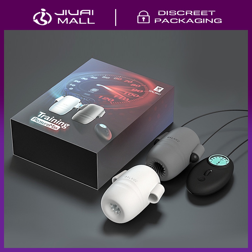 JIUAI 8 Speeds Penis Dual Vibrator Masturbator Trainer Remote Control ...