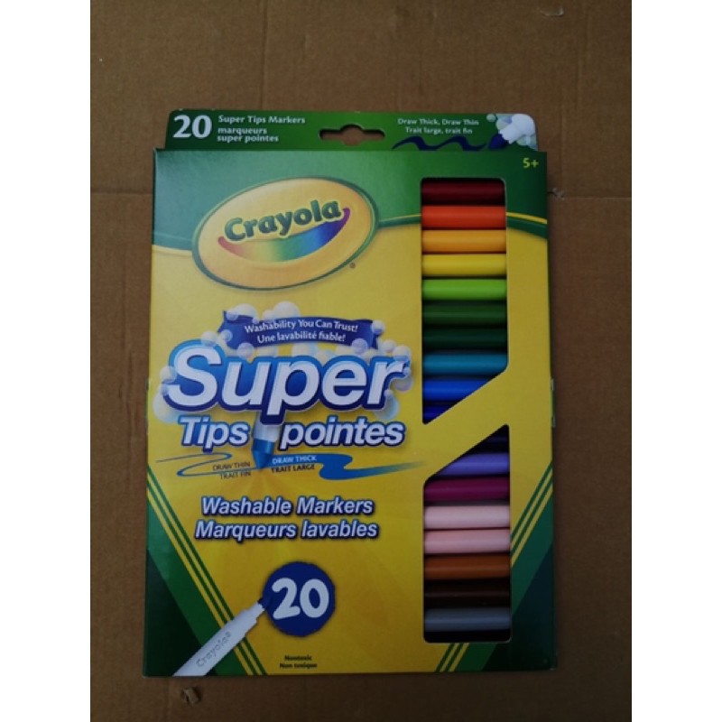 Crayola Supertips 20 washable markers | Shopee Philippines