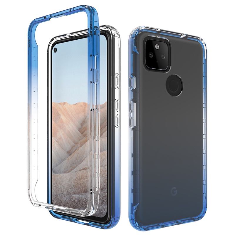 Google Pixel 5a 5G Full Body Hybrid Rugged Shockproof Gradient Clear ...