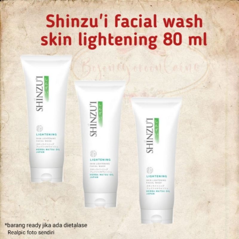 Shinzu'i facial wash skin lightening 80ml 40ml | Shopee Philippines