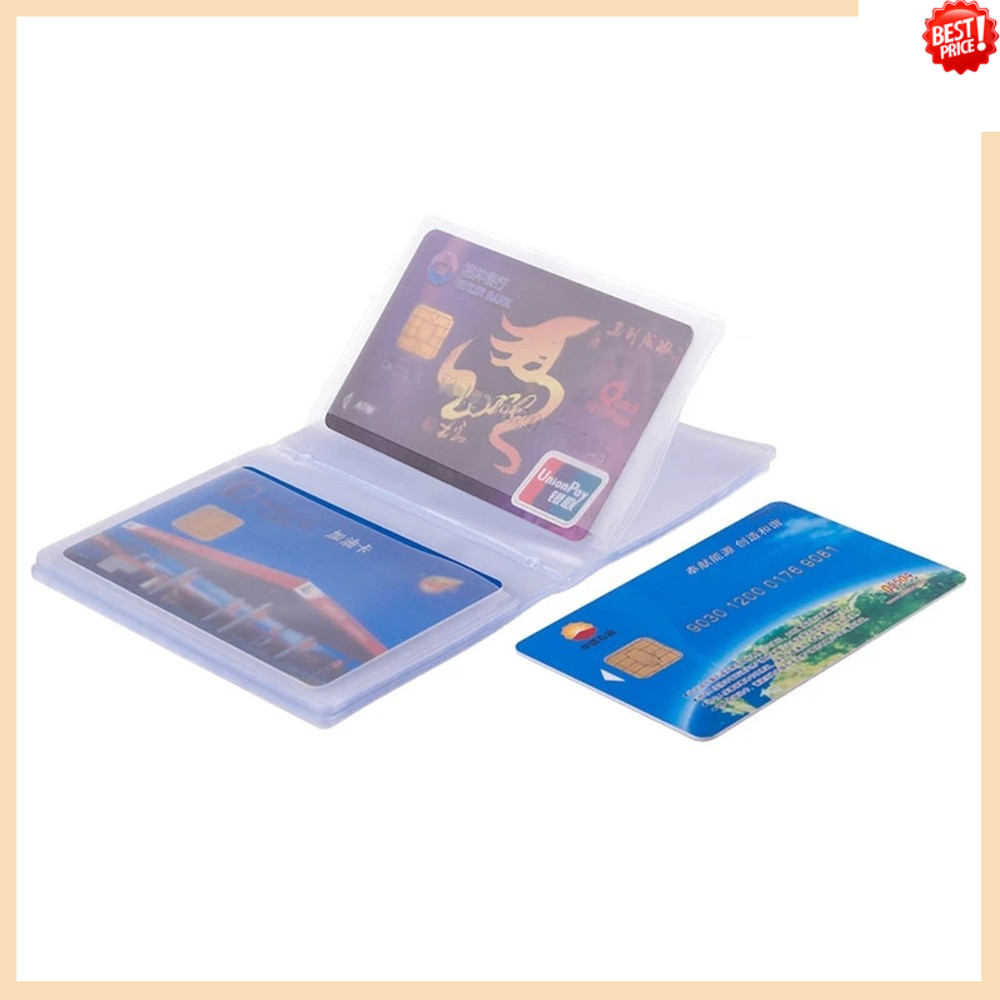 Cute Semi Transparent Card Holder Inside Bags PVC Folded Credit Card ...