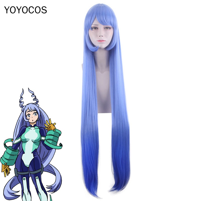 Hado Nejire Cosplay Wig Anime My Hero Academia Cosplay Wigs Mixed Blue ...
