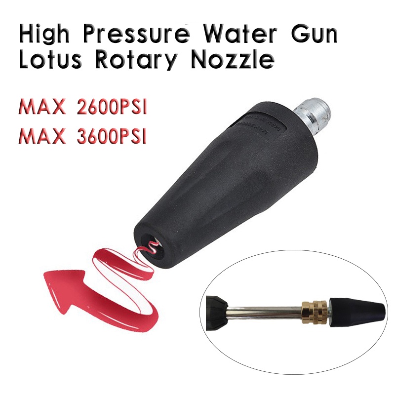Universal Rotating Nozzle Blaster Turbo Jet Nozzle Connector 2600PSI ...