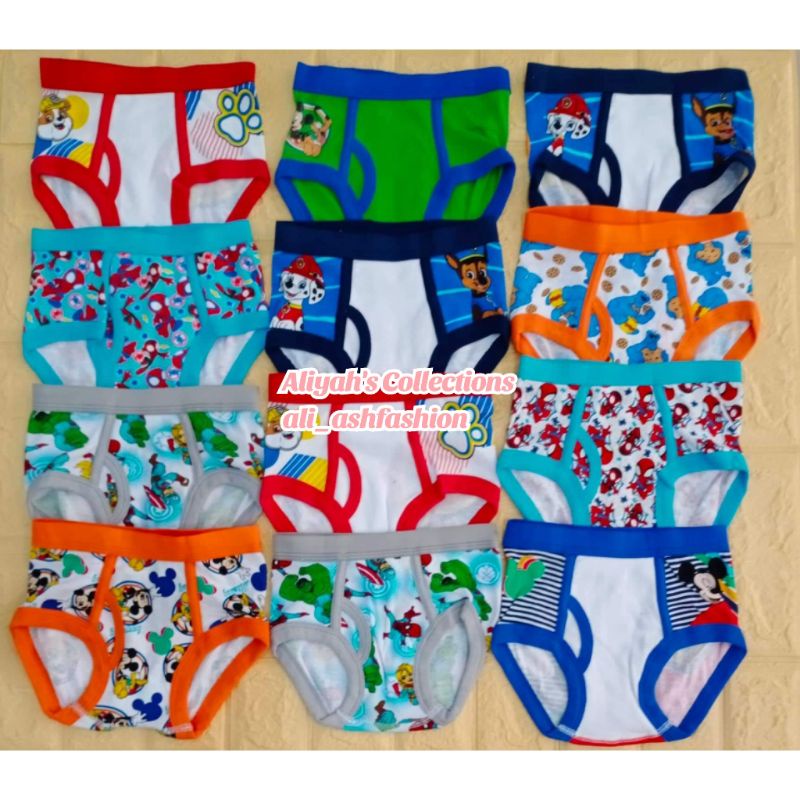 12/6 pcs Character Brief for Boys/Kids(1-10 Years Old)Cotton Brief ...