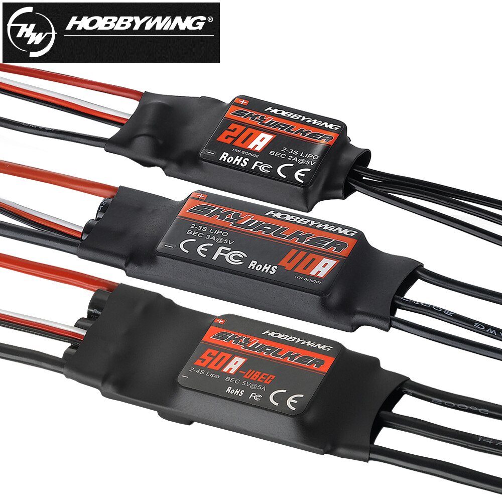 Hobbywing Skywalker 20A/30A/40A/50A/60A/80A Speed Controller ESC With UBEC For RC FPV Quadcopter ...