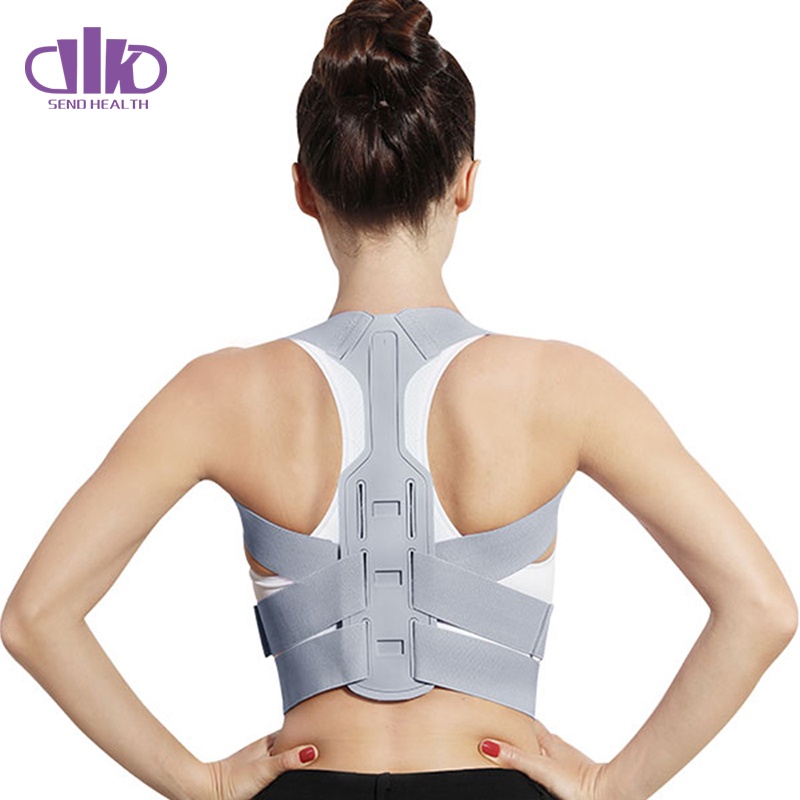 Junlaikang Adjustable Back Brace Support Strap Posture Corrector for ...