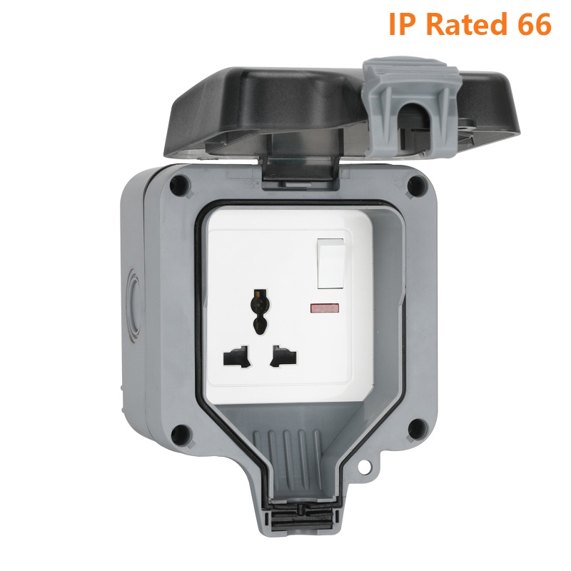 Weatherproof Power Outlet Heavy Duty 13A Outdoor Wall Switch Socket ...