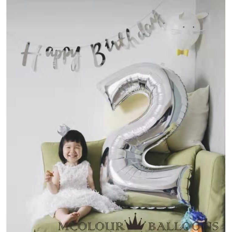 Handwrite gilding Happy birthday letters conjoined party decoration ...