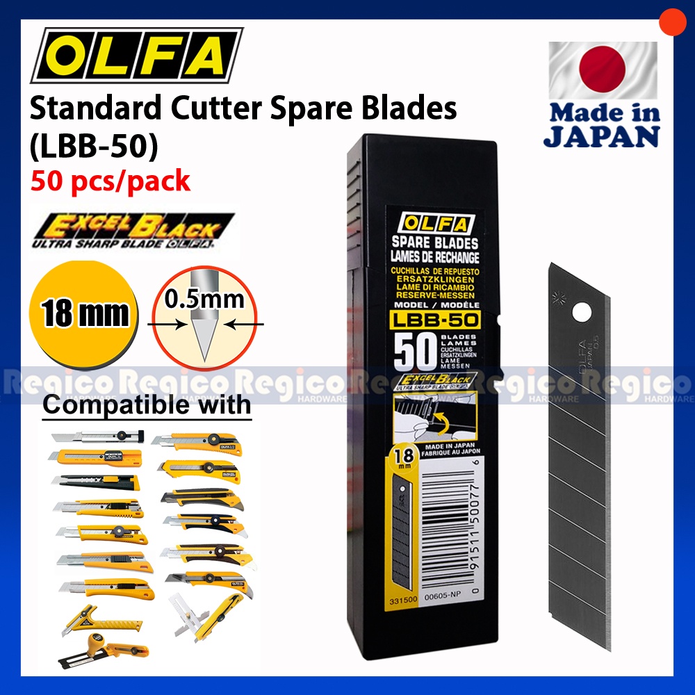 OLFA Spare cutter blade (LBB-50) 50 pcs per pack Regico Hardware | Shopee Philippines