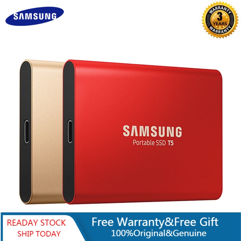 Original Samsung Portable T5 SSD 500GB 1TB External Solid State Drives ...