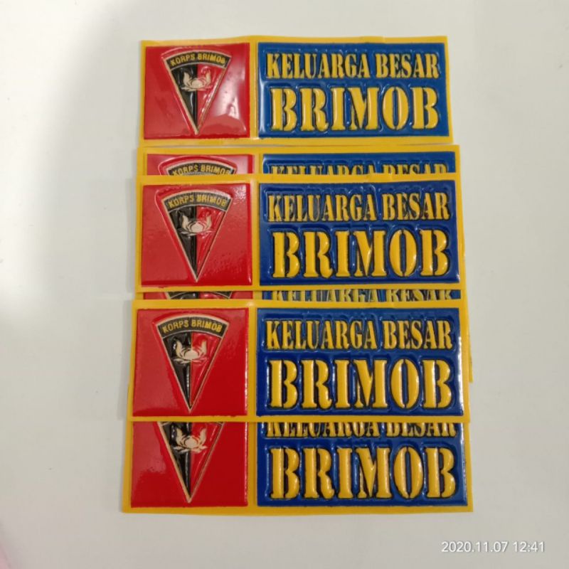 Brimob Embossed Plate Sticker | Brimob Motorcycle Plate Sticker ...