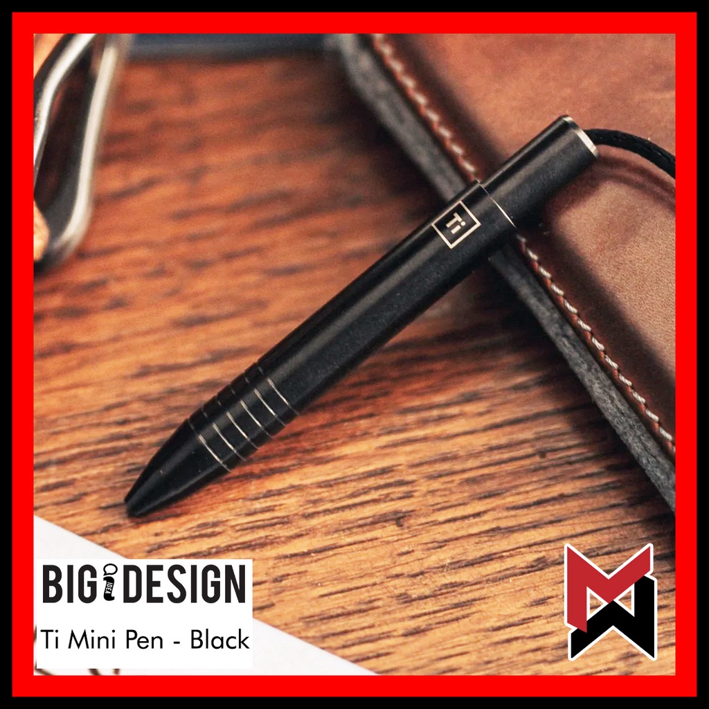 BIGiDESIGN - Ti Mini Pen - BLACK - Titanium - Big Idea Design | Shopee ...