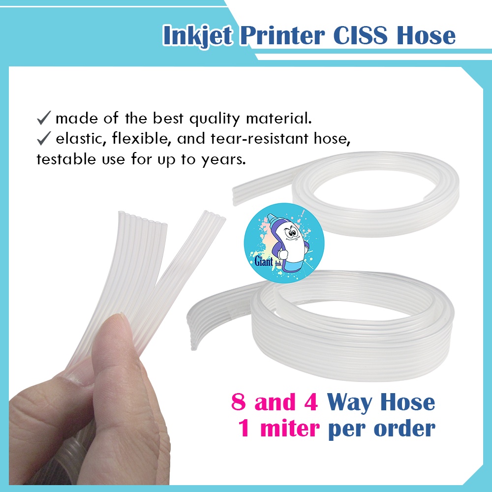 PRINTER CISS HOSE/TUBE 4 / 8 COLORS 1 METER | Shopee Philippines
