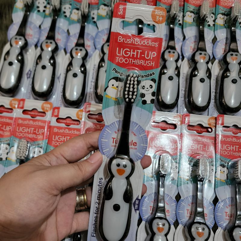 onHANDph Brush Buddies Penguin Light-Up Toothbrush | Shopee Philippines
