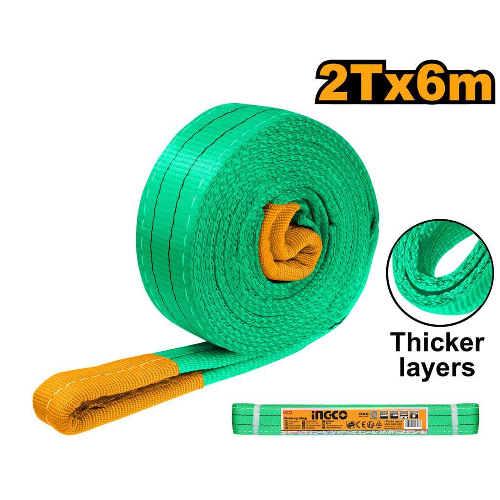 Ingco 4M-6M Webbing Sling Belt 2T|3T Lifting Belt Web Sling Flat Rope Lifting IHT | Shopee ...