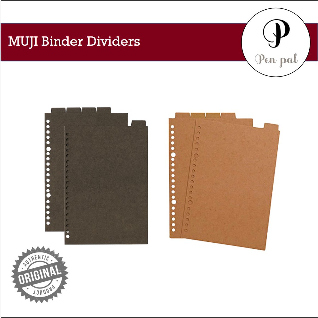 MUJI Binder Dividers (SET of 5) | Shopee Philippines